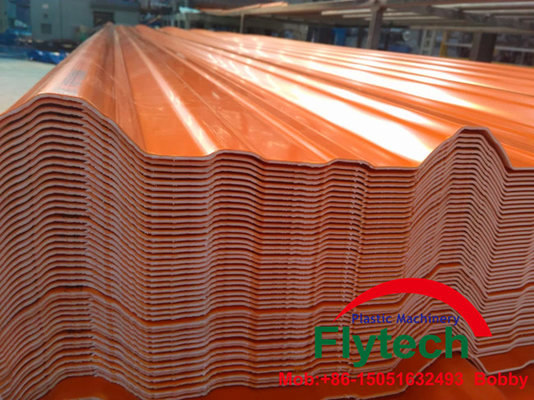 China PVC ROOF TILE PRODUCTION LINE / TRAPEZOIDAL PVC CORRUGATED ROOF SHEET MAKING MACHINE / ROOF TILE EQUIPMENT supplier